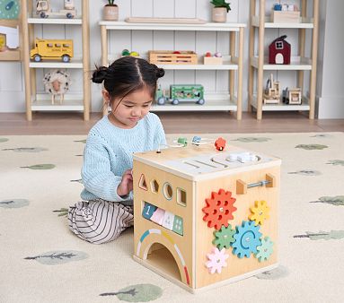 Wooden Busy Cube | Pottery Barn Kids
