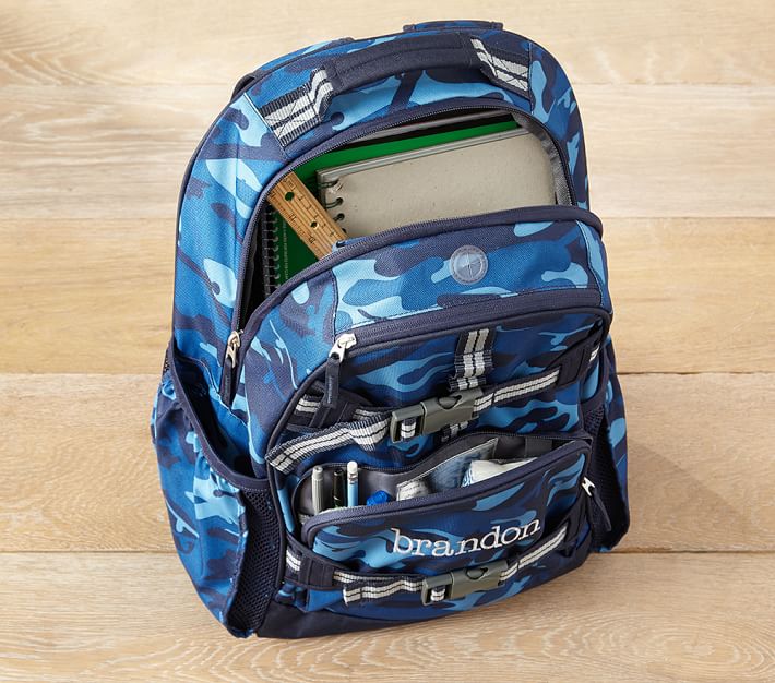 Mackenzie Orange Camo Kids Backpacks | Pottery Barn Kids