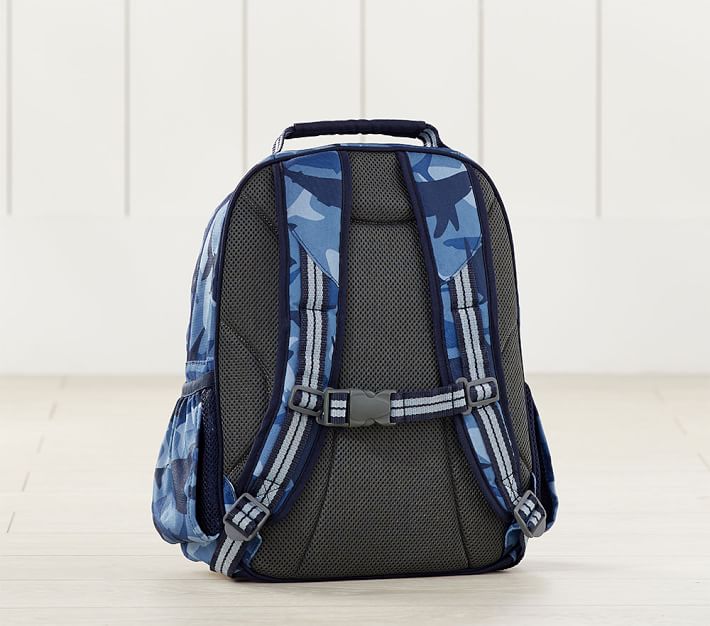 Mackenzie Gray & Blue Camo Kids Backpack | Pottery Barn Kids