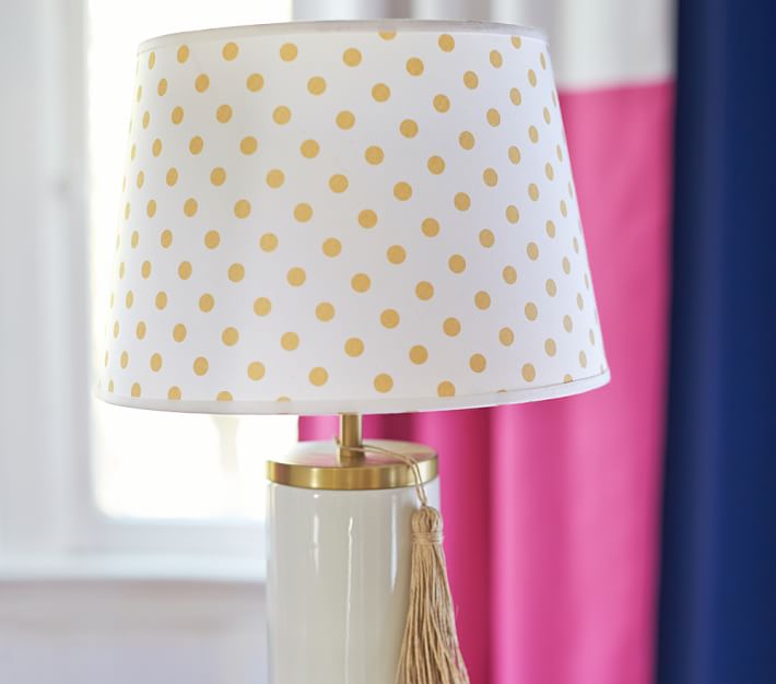Sloane Gold Dot Shade | Kids Lamp | Pottery Barn Kids