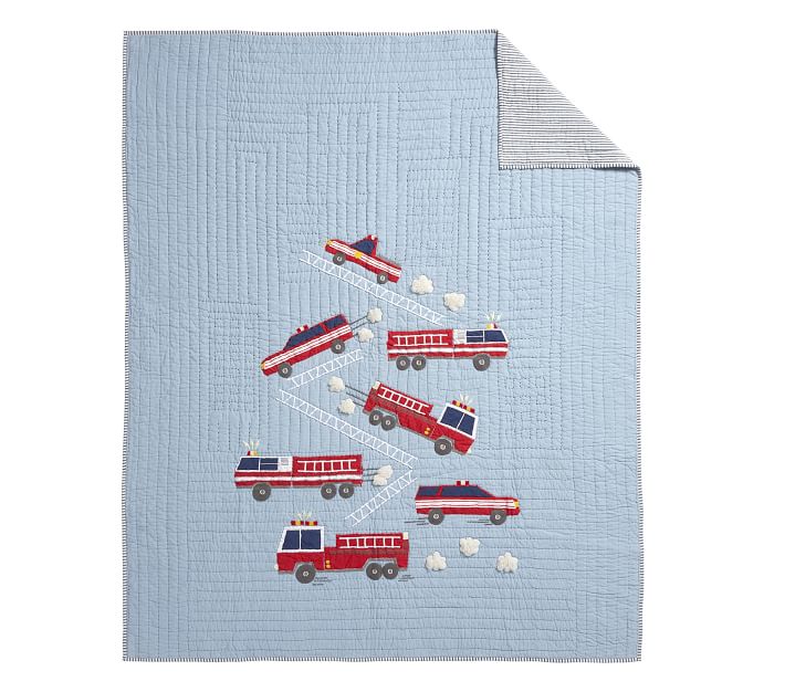 Wyatt Fire Truck Kids Quilt | Pottery Barn Kids