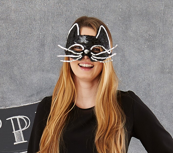 Sequin Cat Mask | Adult Halloween Costume | Pottery Barn Kids