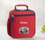 Fairfax Solid Red & Navy Trim Classic Kids Lunch Box | Pottery Barn Kids