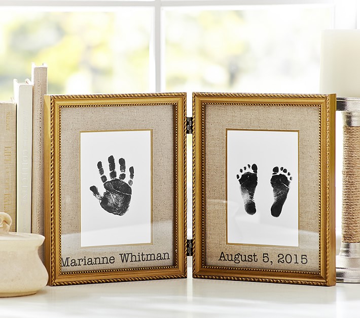 Gold Gilt Handprint & Footprint Frame | Baby Keepsake | Pottery Barn Kids