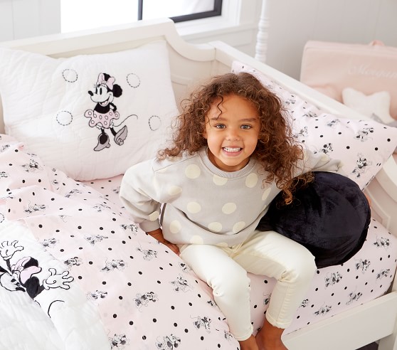 Disney Minnie Mouse Organic Sheet Set & Pillowcases | Pottery Barn Kids