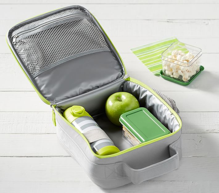 Fairfax Solid Gray Classic Kids Lunch Box | Pottery Barn Kids