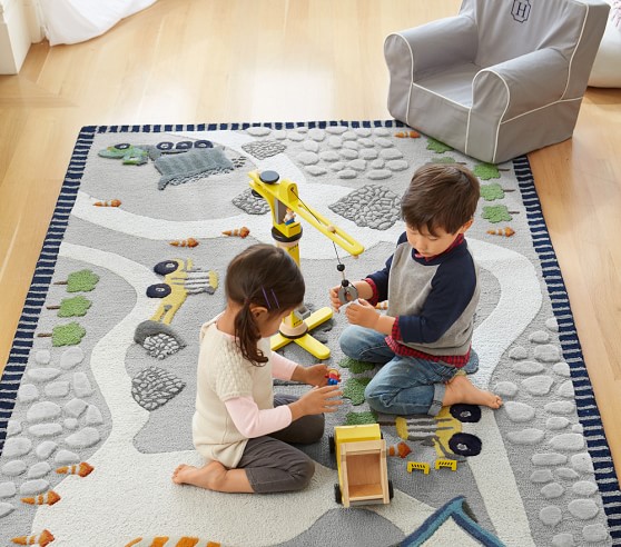 Construction Rug | Patterned Rugs | Pottery Barn Kids