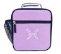 Mackenzie Lavender Solid Navy Trim Lunch Boxes | Pottery Barn Kids