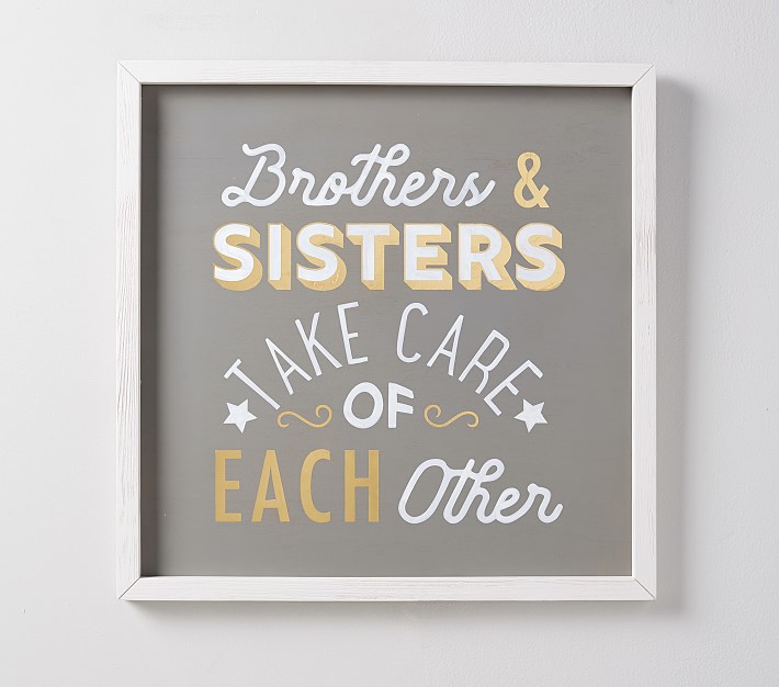 Sibling Sentiment Kids Wall Art | Pottery Barn Kids
