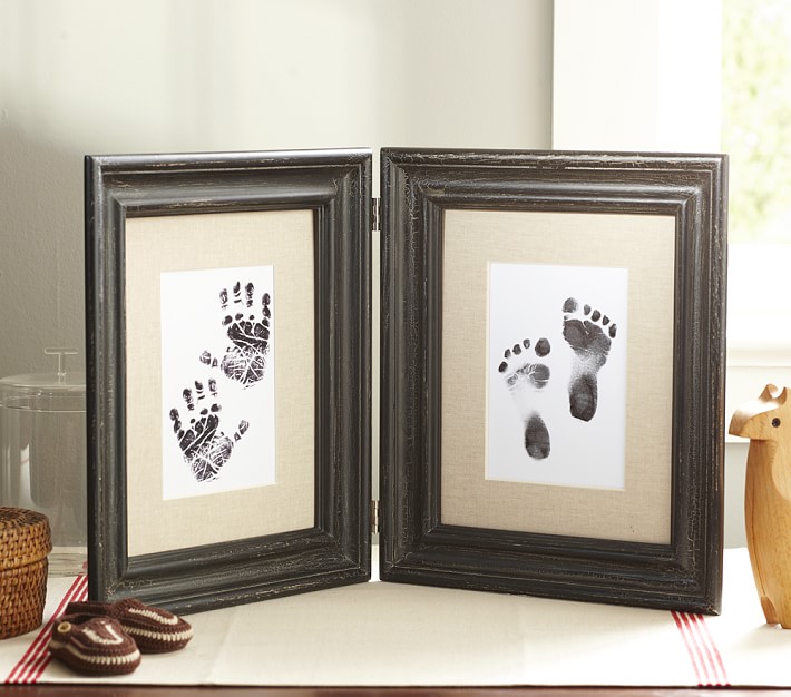 Jackson Handprint & Footprint Frame | Baby Picture Frames | Pottery ...