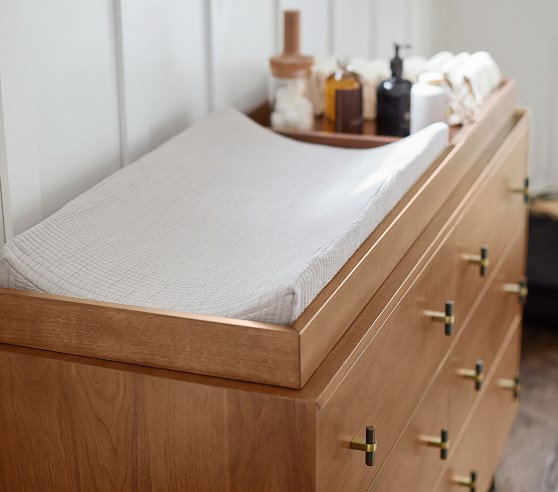 Lennox Extra Wide Modern Changing Table Dresser and Topper | Pottery ...