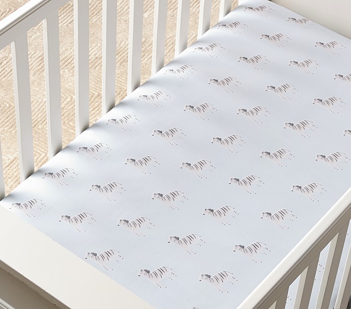 Organic Zebra Crib Sheets | Pottery Barn Kids