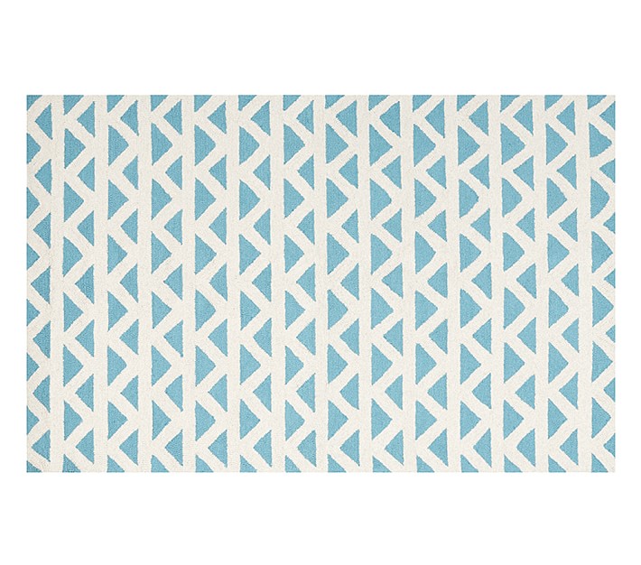 Triangles Rug - Aqua | Patterned Rugs | Pottery Barn Kids