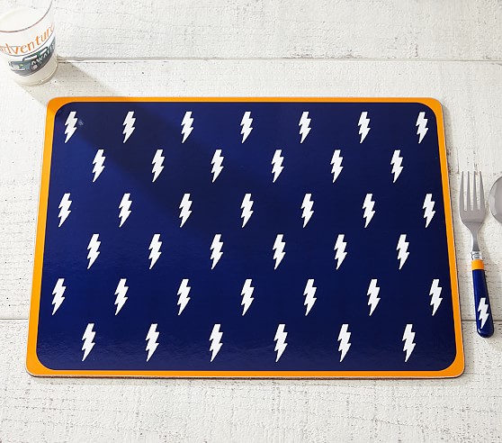 Lightning Bolt Kids Placemat | Pottery Barn Kids