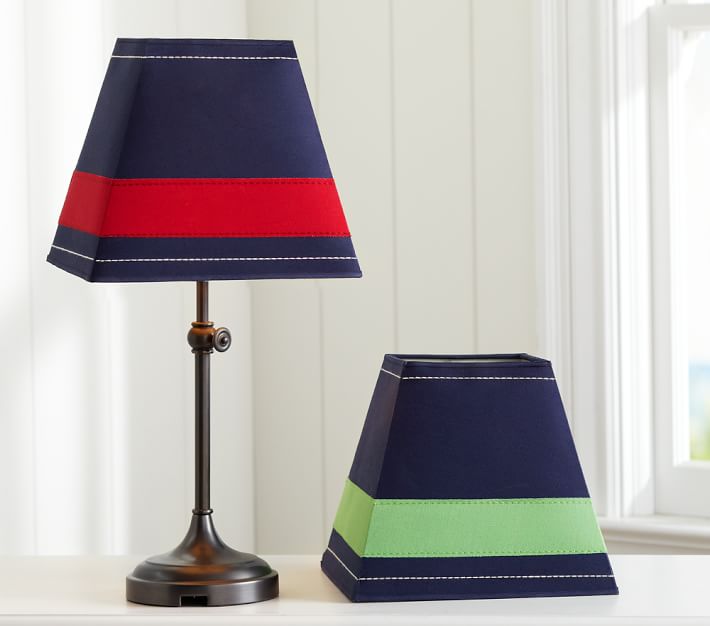 Rugby Stripe Trim Shade | Kids Lamp | Pottery Barn Kids