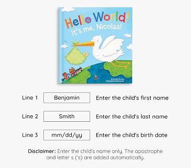 Boy Hello World Personalized Book | Kids Books | Pottery Barn Kids