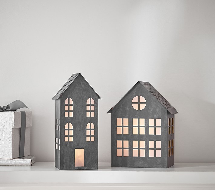 Zinc Light Up Houses | Christmas Decorations | Pottery Barn Kids