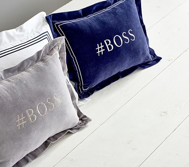 #boss Nursery Throw Pillow | Pottery Barn Kids