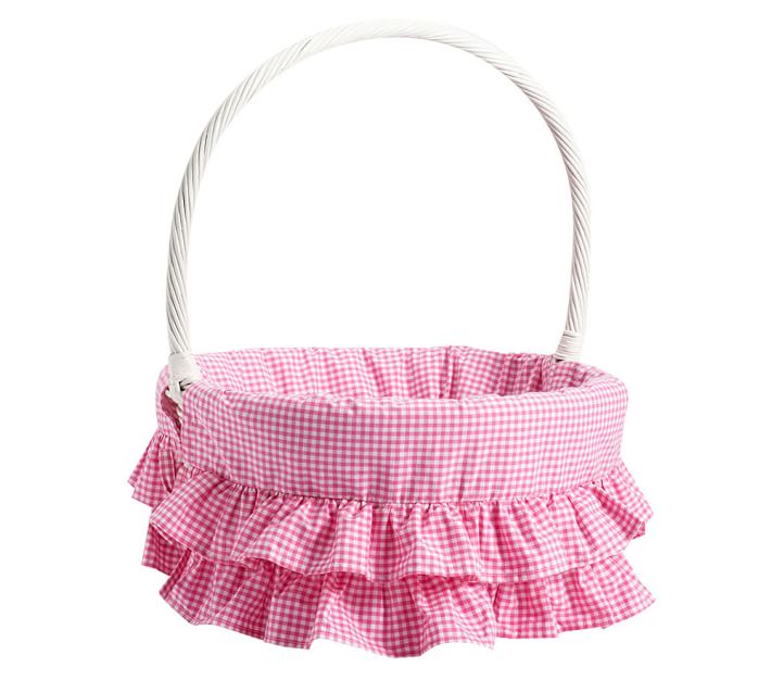 Pink Gingham Ruffle Easter Basket | Pottery Barn Kids