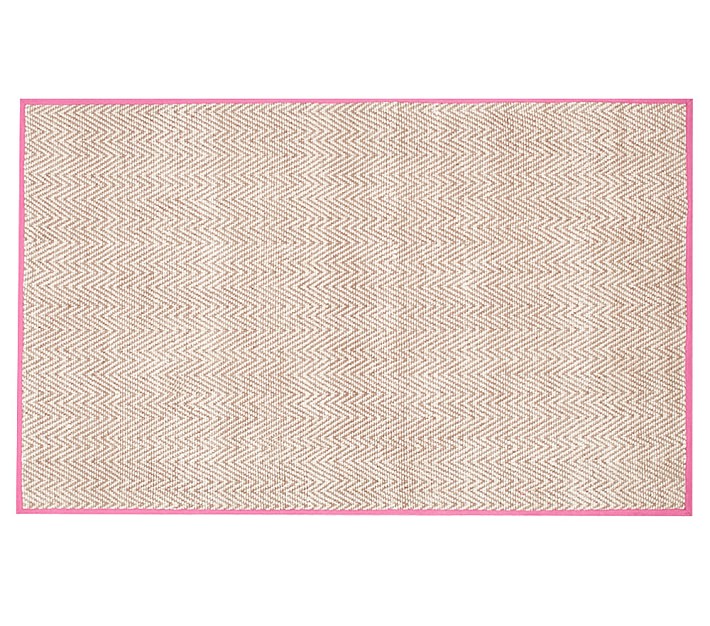 Chenille Jute Thin Solid Border Rug | Solid Color Rug | Pottery Barn Kids