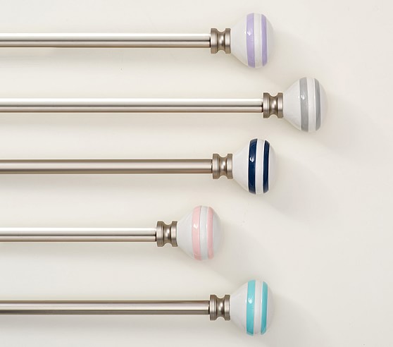Preppy Stripe Finial & Kids Window Hardware | Pottery Barn Kids