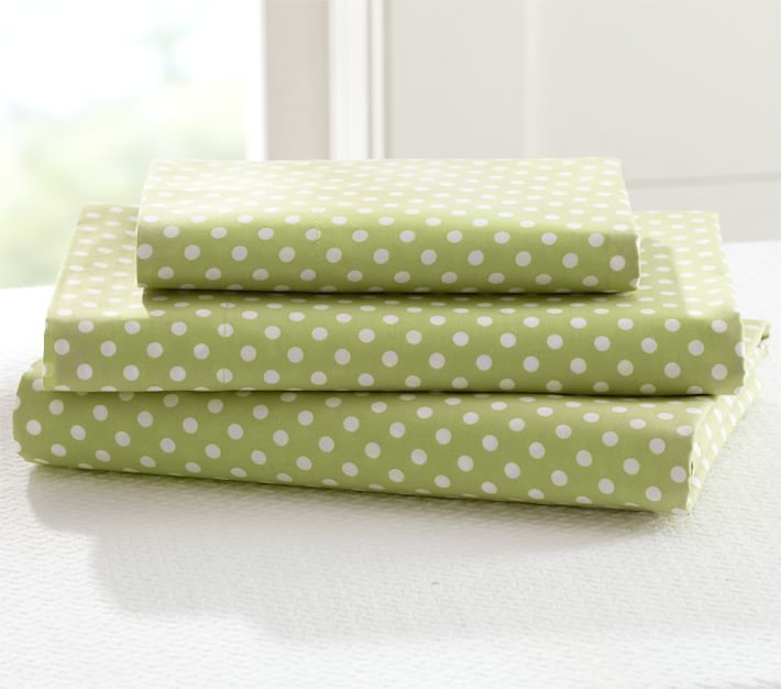 Organic Mini Dot Sheet Set | Pottery Barn Kids