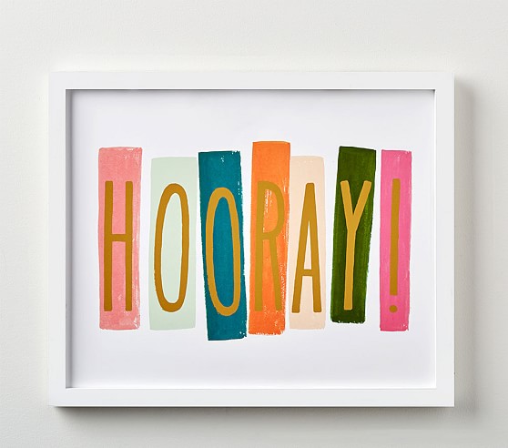 Hooray! Wall Art Insert by Rifle Paper Co. | Pottery Barn Kids