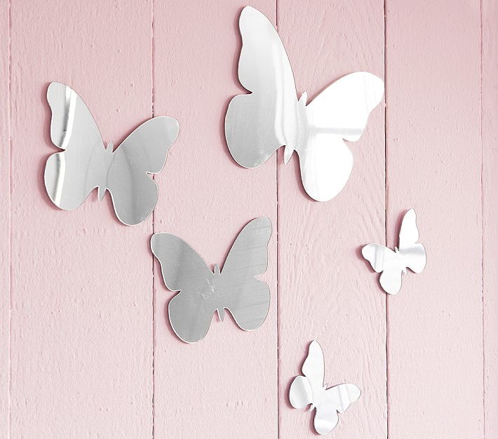 Mirrored Butterfly Kids Wall Decals | Pottery Barn Kids