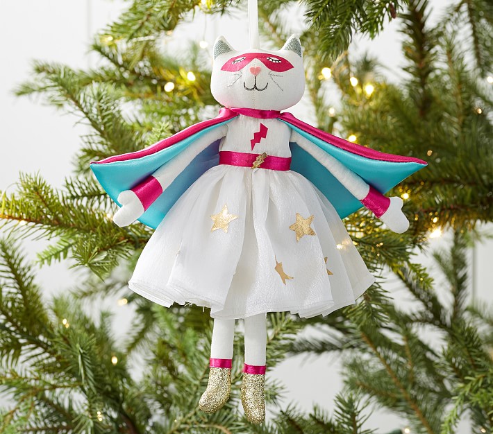 Amazing Kitty Plush Doll Christmas Ornament | Pottery Barn Kids