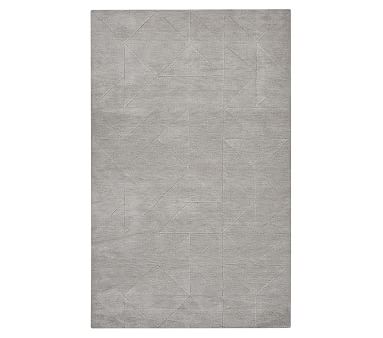 west elm x pbk Carved Triangles Modern Kids Wool Rug | Pottery Barn Kids