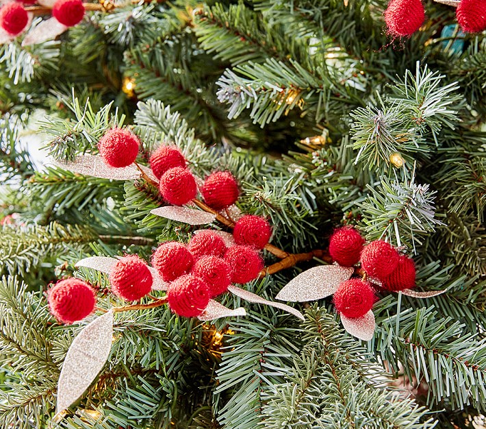 Classic Red Berry And Silver Christmas Tree Picks | Pottery Barn Kids