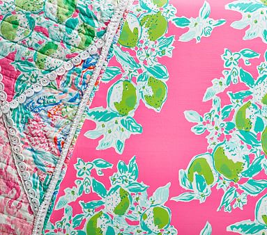 Lilly Pulitzer Pink Lemonade Crib Sheets | Pottery Barn Kids