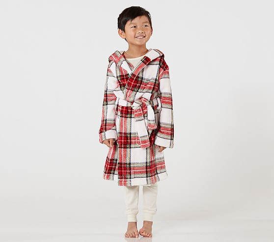 Morgan Plaid Kids Bathrobe | Pottery Barn Kids