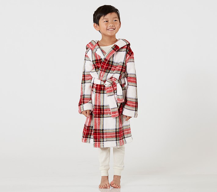 Morgan Plaid Kids Bathrobe | Pottery Barn Kids