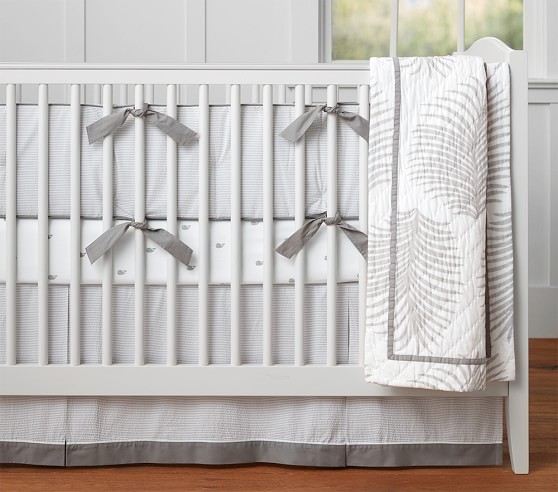 Grey Nantucket Palm Baby Bedding | Crib Bedding | Pottery Barn Kids