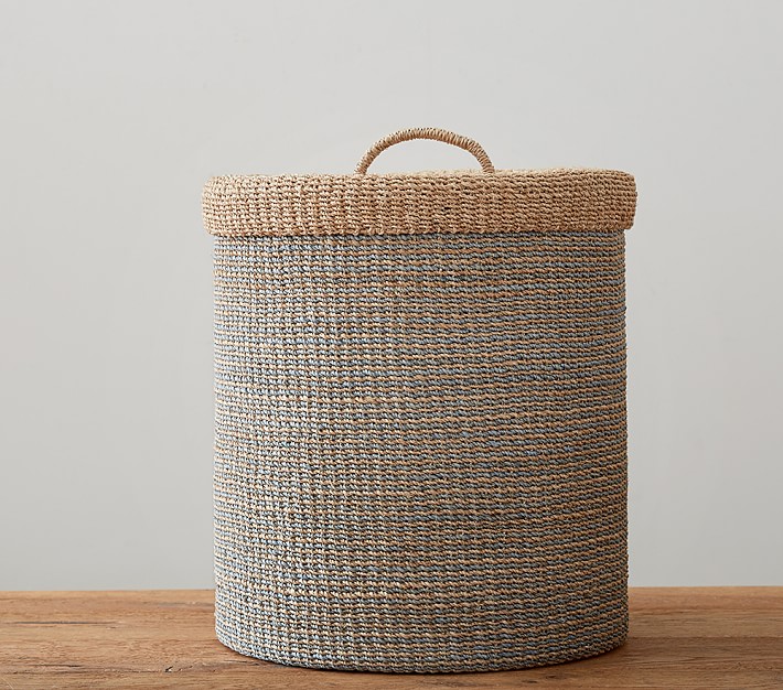 Blue Abaca Hamper | Kids Storage | Pottery Barn Kids