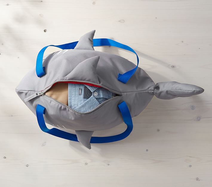 Shark Sleepover Kids Duffle Bag | Pottery Barn Kids