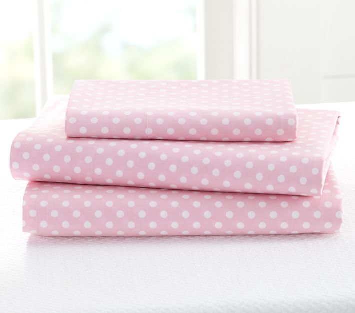 Organic Mini Dot Sheet Set | Pottery Barn Kids