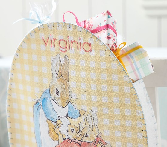 Beatrix Potter™ Gingham Egg Chairbacker | Easter Table Decor | Pottery ...