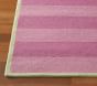Girls Pink Rugby Stripe Rug Swatch | Pottery Barn Kids