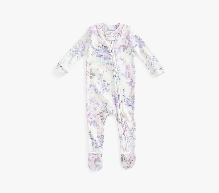 LoveShackFancy Lavender Damask Organic Nursery Pajama | Pottery Barn Kids