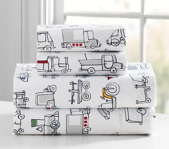 Logan Transportation Kids' Sheet Set | Pottery Barn Kids