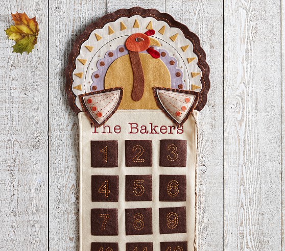 Thanksgiving Personalized Turkey Countdown Calendar | Pottery Barn Kids