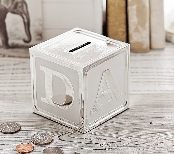 Silver Enamel Block Bank | Pottery Barn Kids