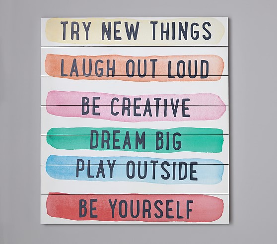 Try New Things Wall Art | Pottery Barn Kids