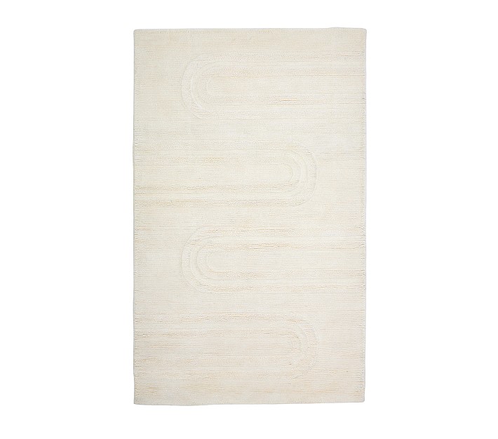 Carved Arches Natural Wool Rug | Pottery Barn Kids
