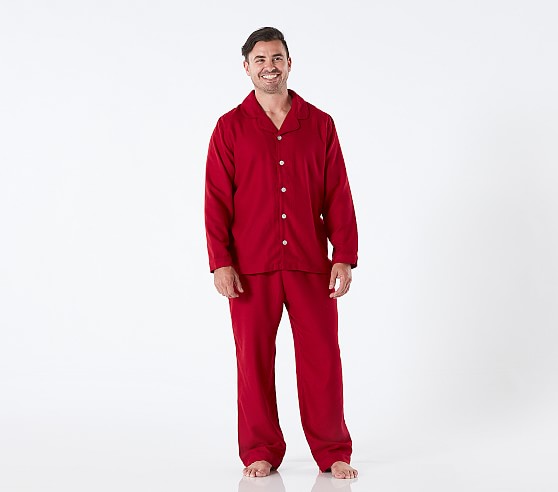 Adult Solid Red Pajama Set | Pottery Barn Kids