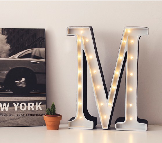 Little Lights Large Letter Lamps | Pottery Barn Kids