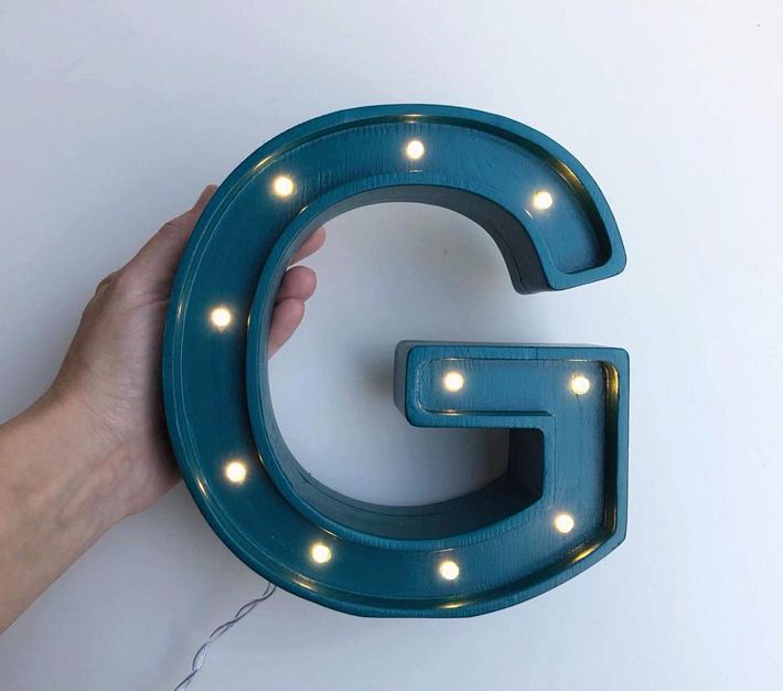 Little Lights Small Letter Lamps | Pottery Barn Kids