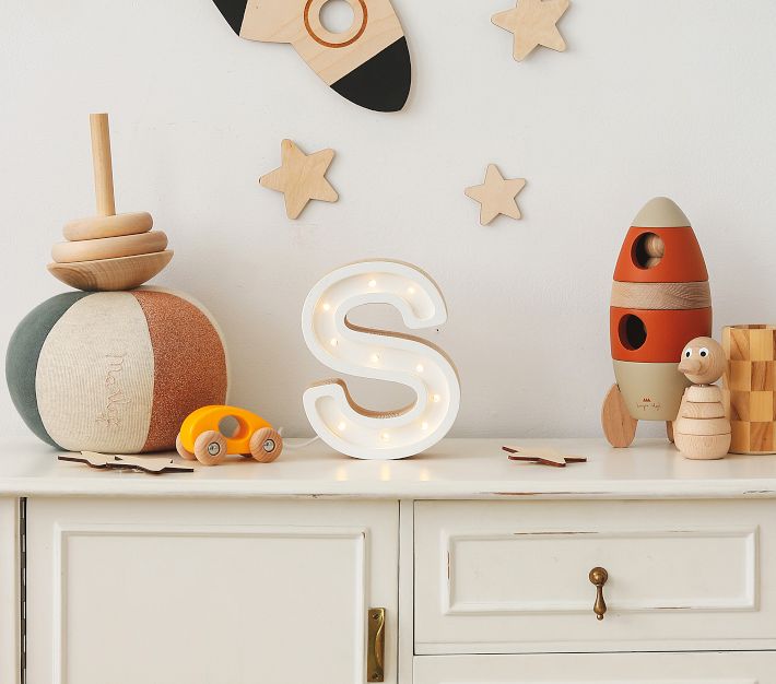 Little Lights Small Letter Lamps | Pottery Barn Kids